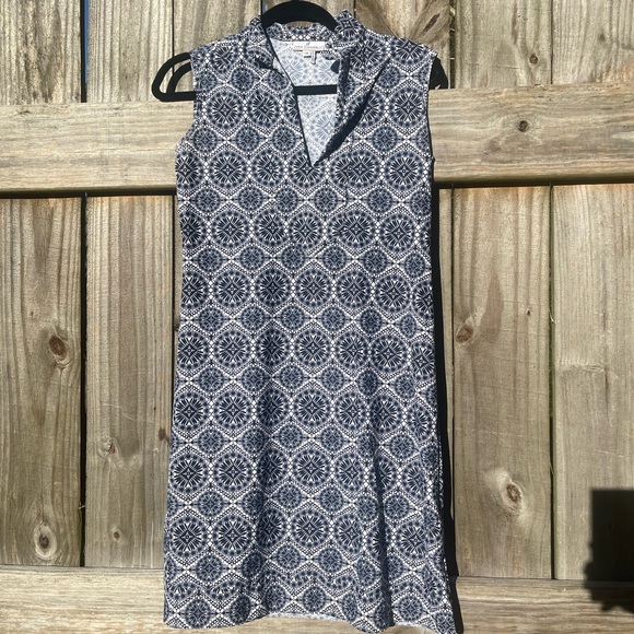 Jude Connally | Dresses | Jude Connally Navy And White Geometric Midi ...